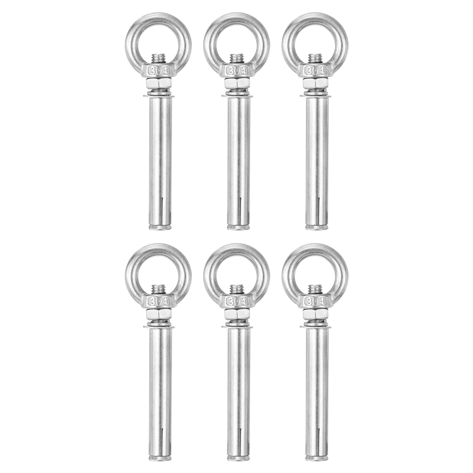 Ring Lifting Expansion Eyebolt, 6pack M8x90mm 304 Stainless Steel ...