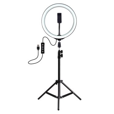 Bower 16-inch LED Ring Light Kit; RGB, White Modes, Effects, USB Remote ...