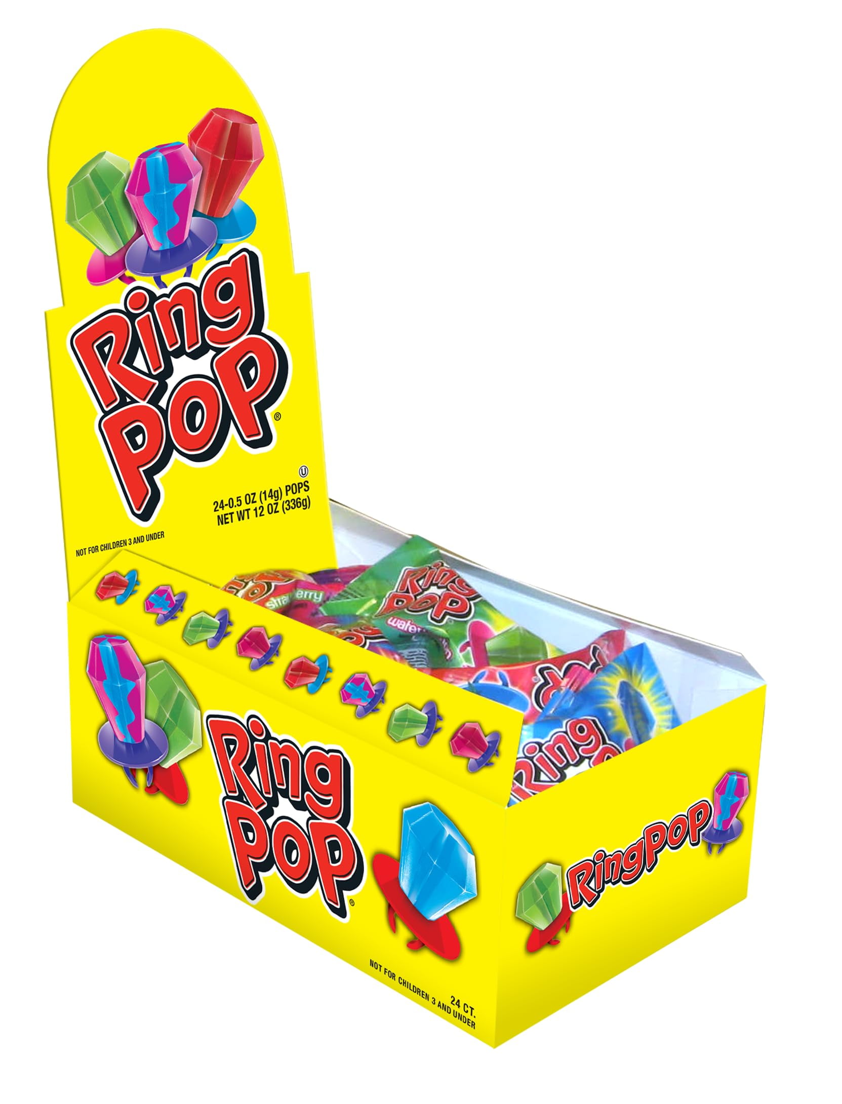 Ring Lollipops Variety Pack, 24 Count Assorted Flavors, Individually ...