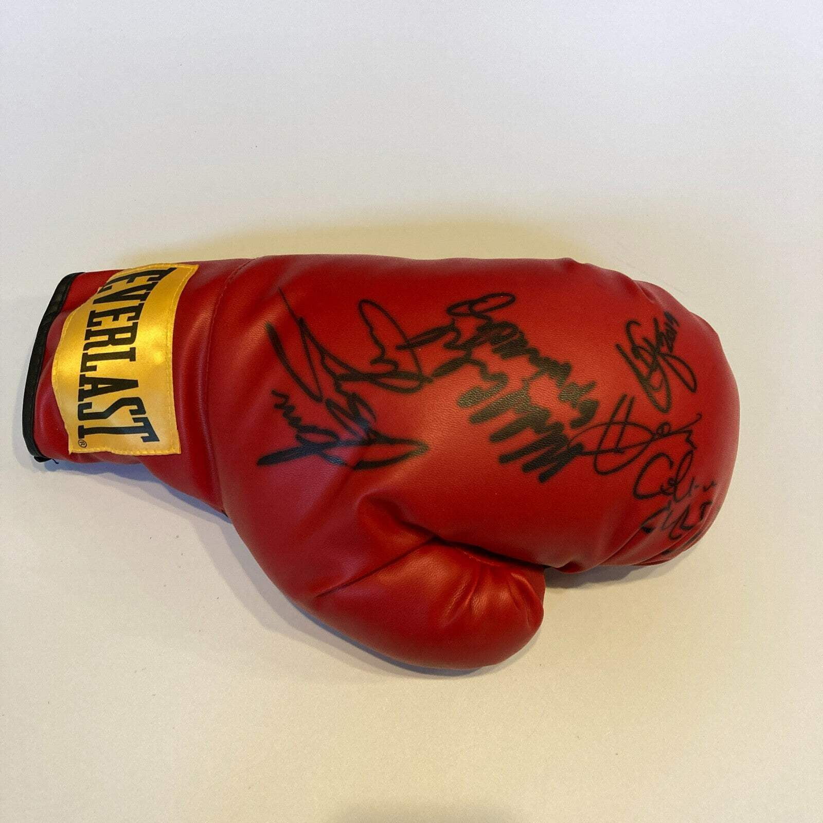 Ring Magazine Fighter Of The Year Multi Signed Boxing Glove JSA ...