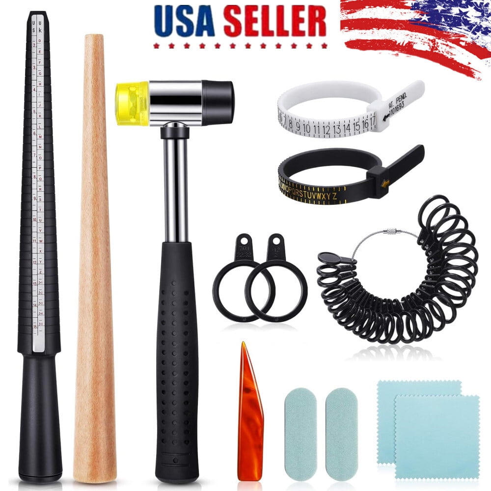 Ring Mandrel Ring Sizer Metal Ring Stick Measure Tool Jewelry Making ...