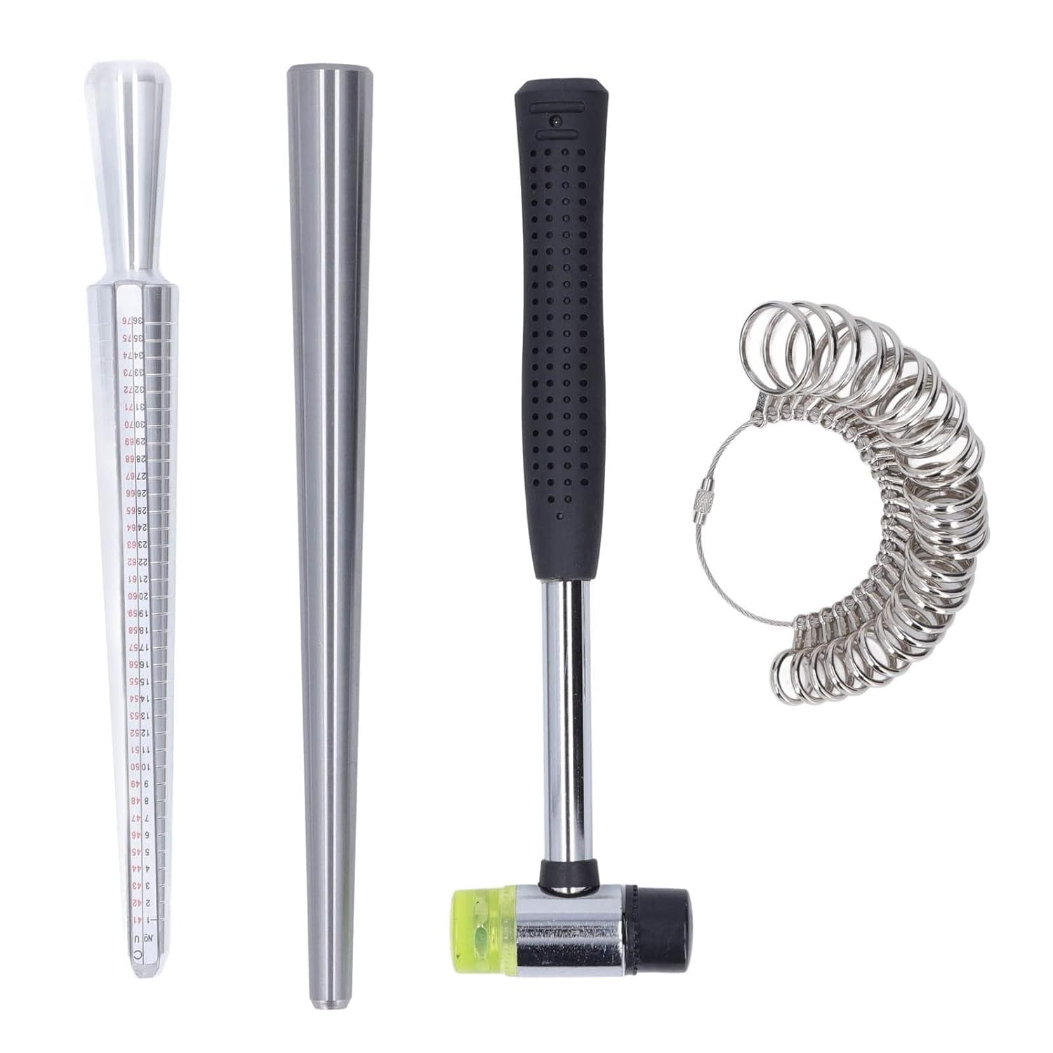 Ring Mandrel Sizer, Mandrel Sizer Aluminum Finger Rings Measuring Gauge ...