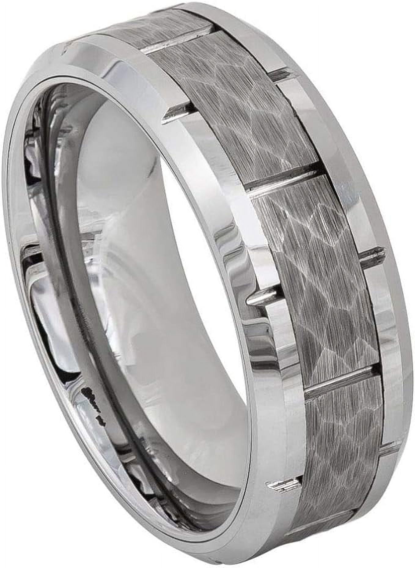 Ring for Men and Ladeis ipauly inc Ring High Polished Beveled Edge with ...