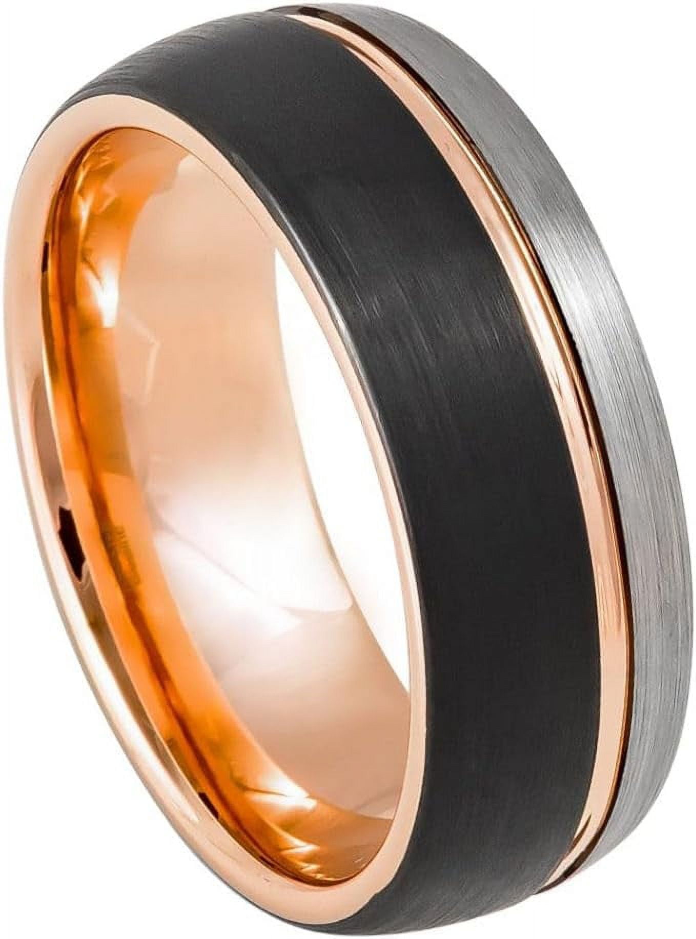 Ring for Men & Ladies ipauly inc Ring Domed Three-tone Natural, Rose ...