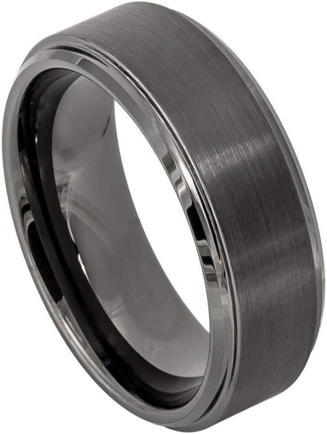 Ring for Men and Ladies ipauly inc Ring Gun Metal IP Plated Brushed ...