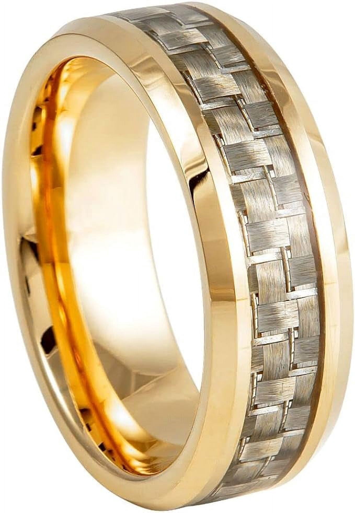 Ring for Men and Ladies ipauly inc Ring Yellow Gold Tone IP Plated High ...