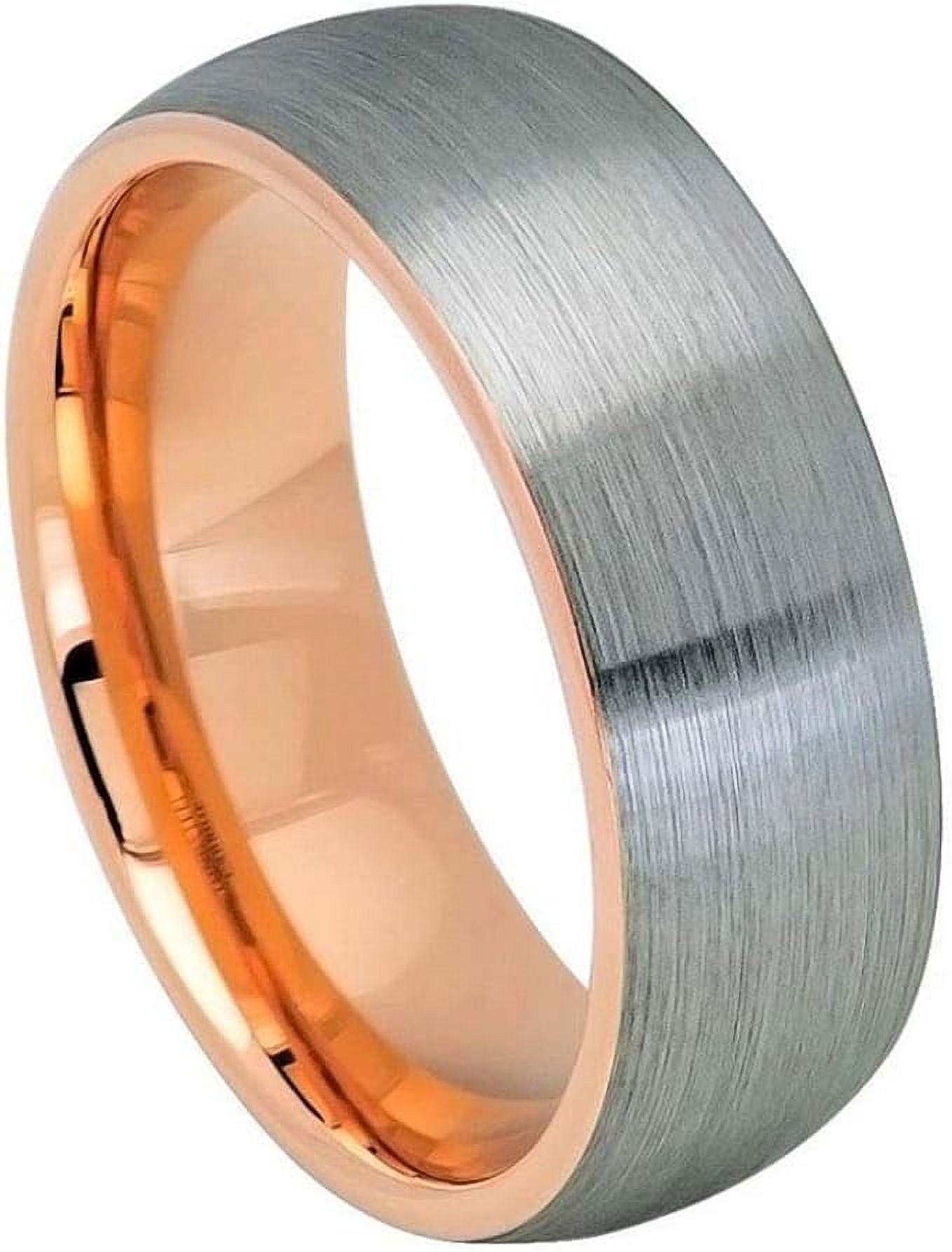 Ring for Men and Women Gifts With Thought Ring Domed Rose Gold IP ...