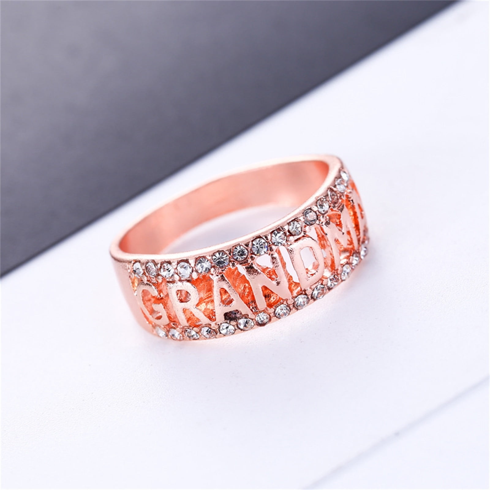 Ring Mother's Day Gift Ring New Alphabet GRANDMA Ring Creative Love Mom ...