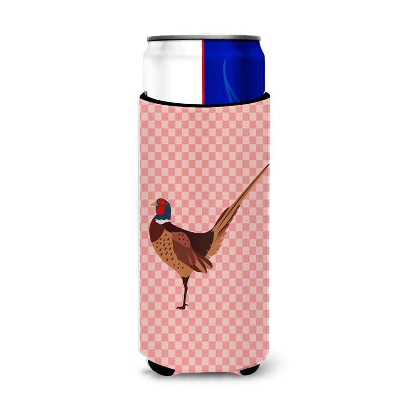 Ring-Necked Common Pheasant Pink Check Michelob Ultra Hugger for Slim ...