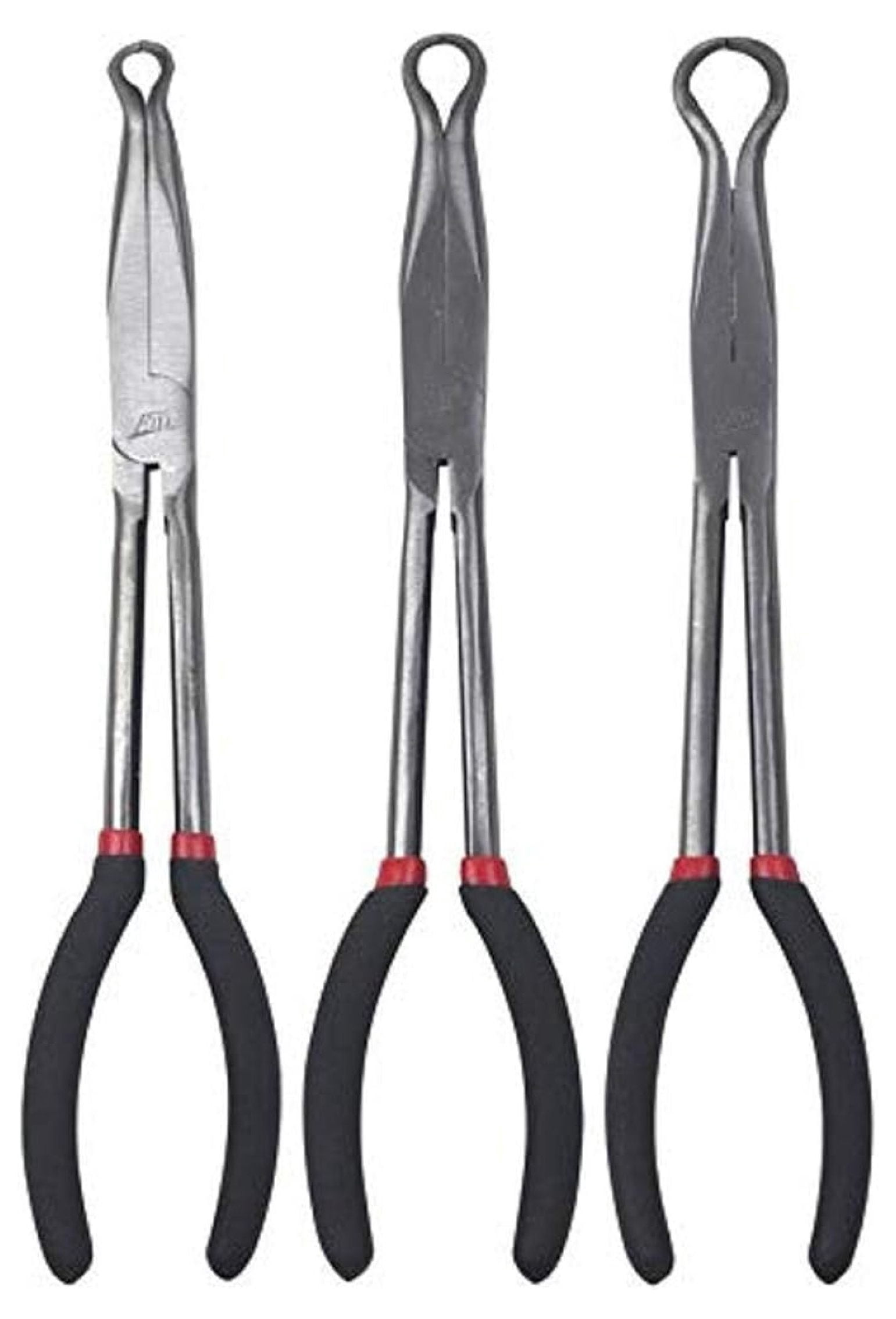 Ring Nose Pliers Set 3 Piece - 11 Inch Long Reach Pliers - Automotive ...