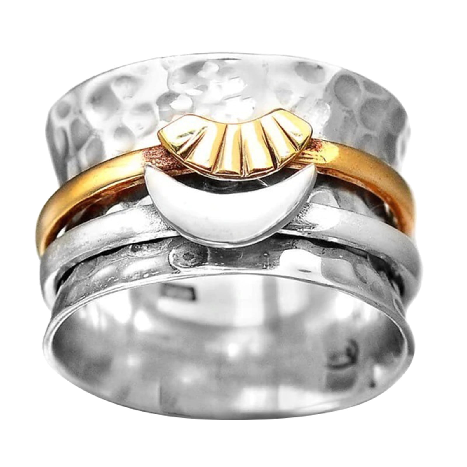 Ring Packs for Teen Girls Moon Swivel Ring Ladies Decompression ...