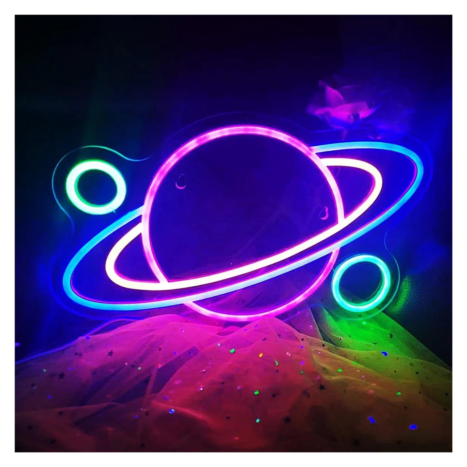 Ring Planet Neon Colors Can To Light Up The Party KTV Bar, Boys Room ...