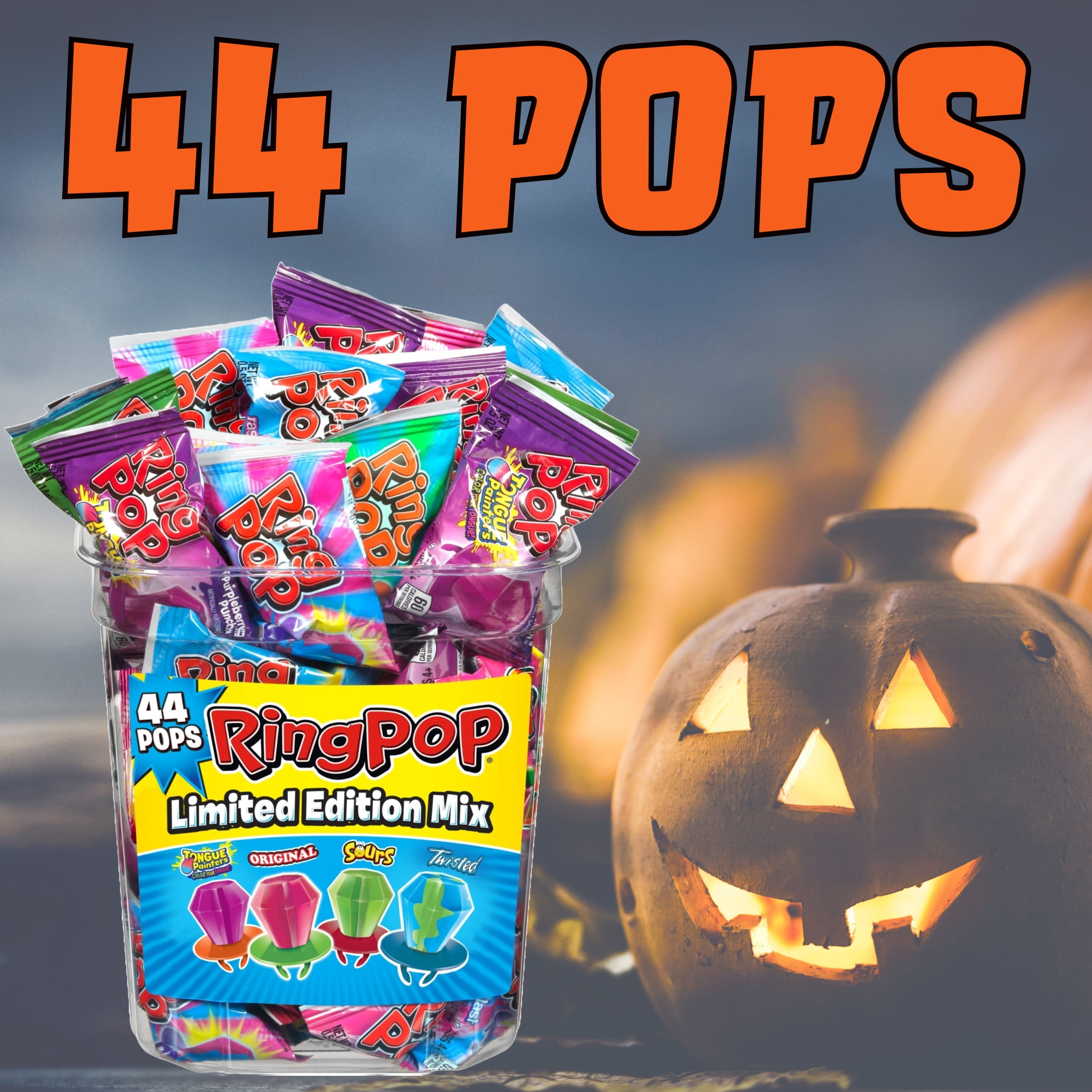 Ring Pop Candy Jar, Assorted Flavors, Individually Wrapped Lollipop ...