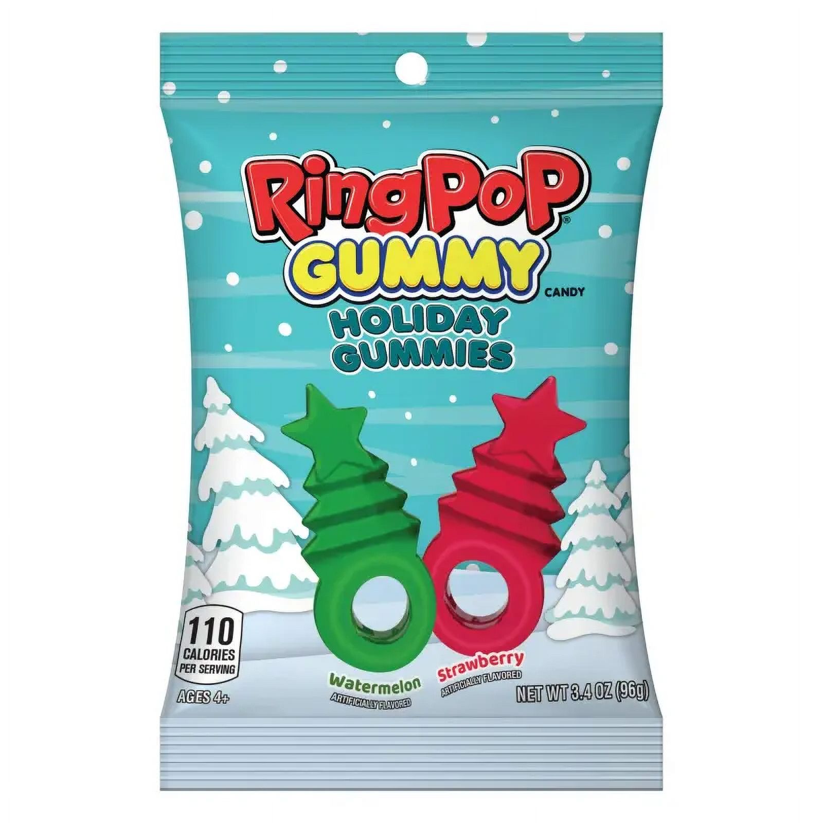 Ring Pop, Holiday Gummies, Strawberry and Watermelon Flavored , Gummy ...