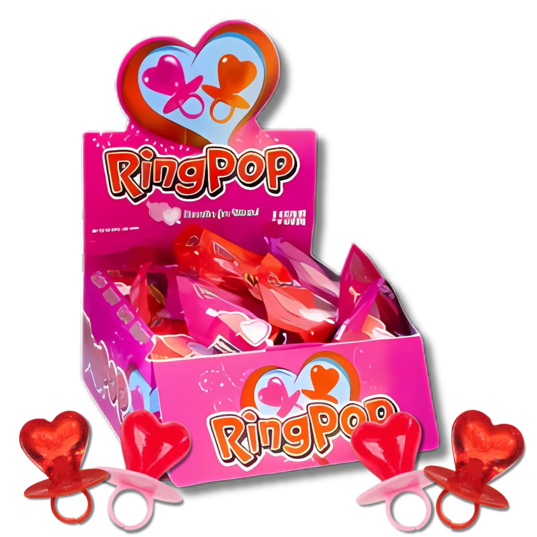 Ring Pop Valentine's Day Heart-Shaped Exchange Kit - 36 Individually ...