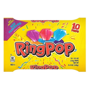 Ring Pop Bulk Party Lollipops, Assorted Flavors, Sour Kids Watermelon ...