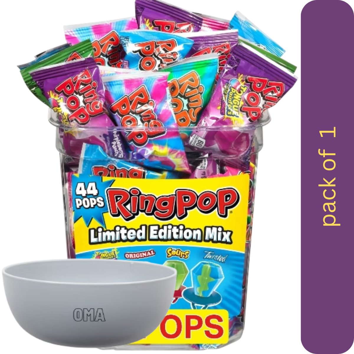 Ring Pop Variety Pack, 0.5 oz., 44 pk with bowl by OMA - Walmart.com