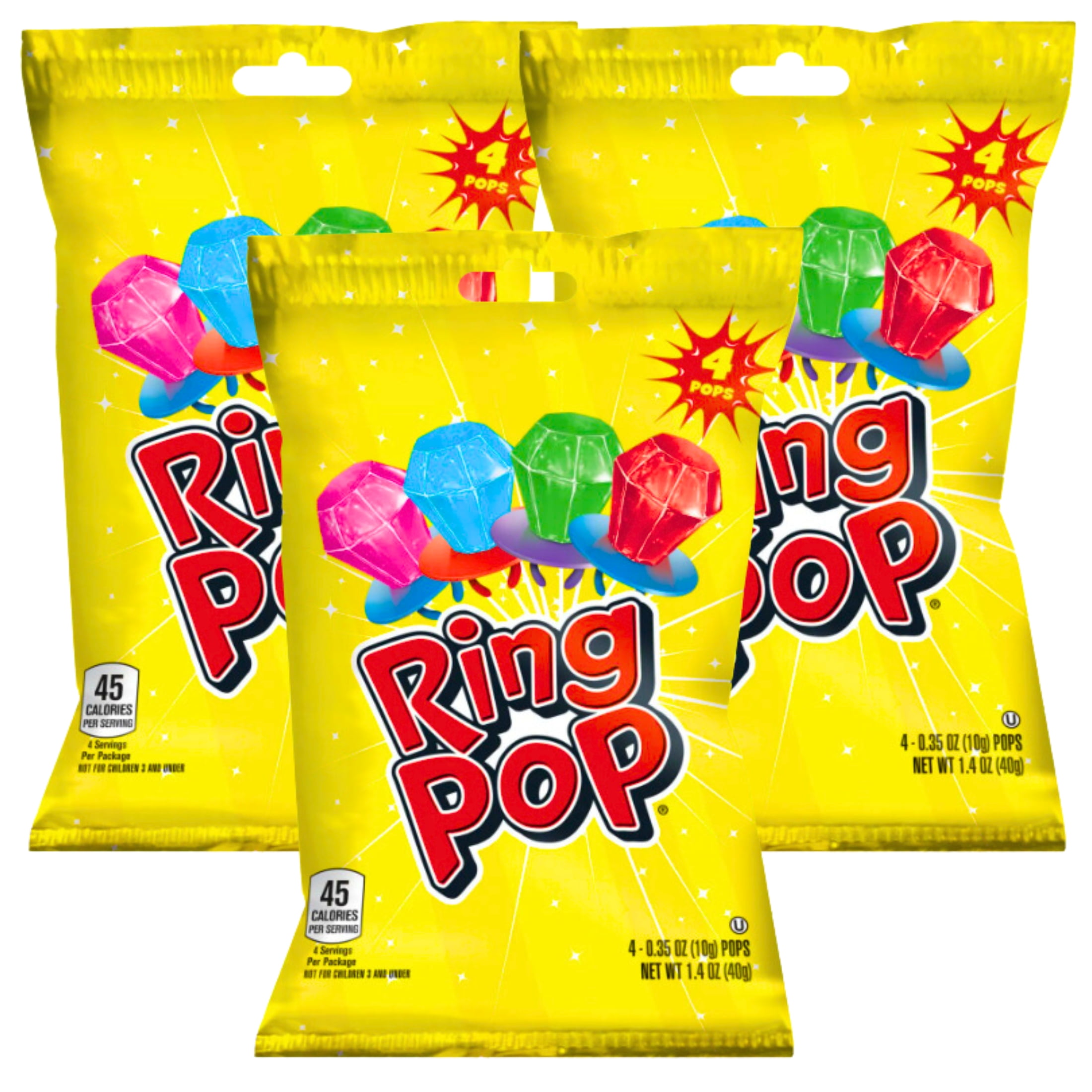 Ring Pops 1.4 Ounces Individually Wrapped Fun Candy For Halloween Candy ...