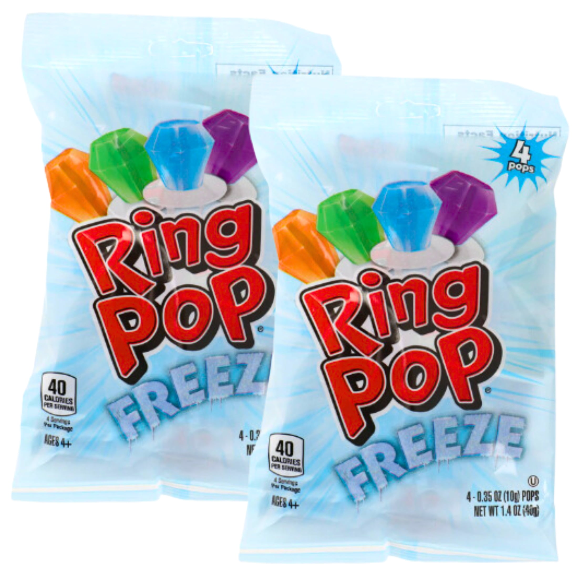 Ring Pops Freeze 4Cts per Bag Party Lollipop Individually Wrapped Fun ...