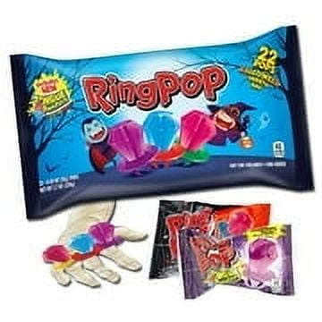 Ring Pops Tongue Painter Halloween Candy, 22 Count, Assorted Flavors ...