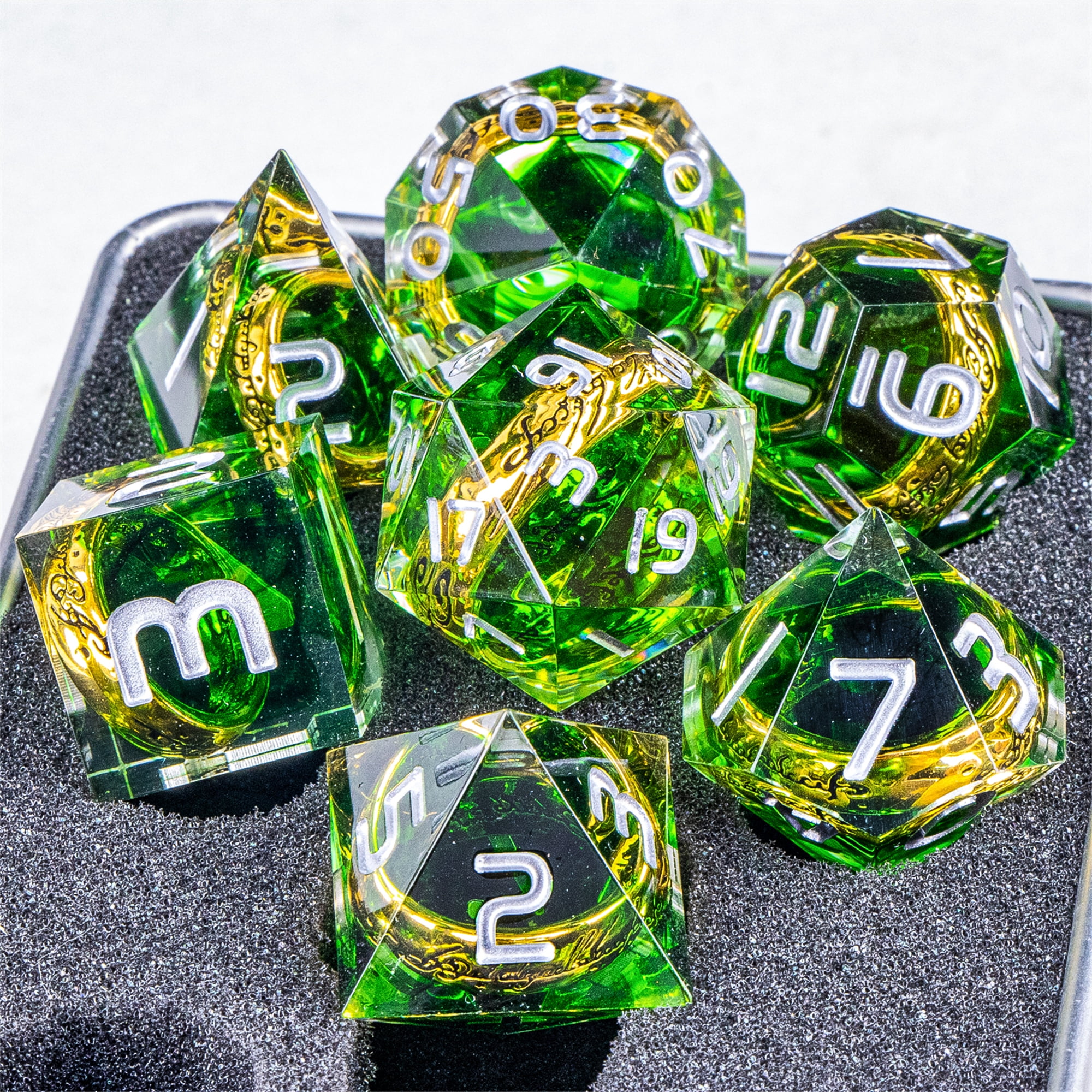 Ring Resin DnD Dice Include One Rings Dice Set, Lord of Dice Polyhedral ...