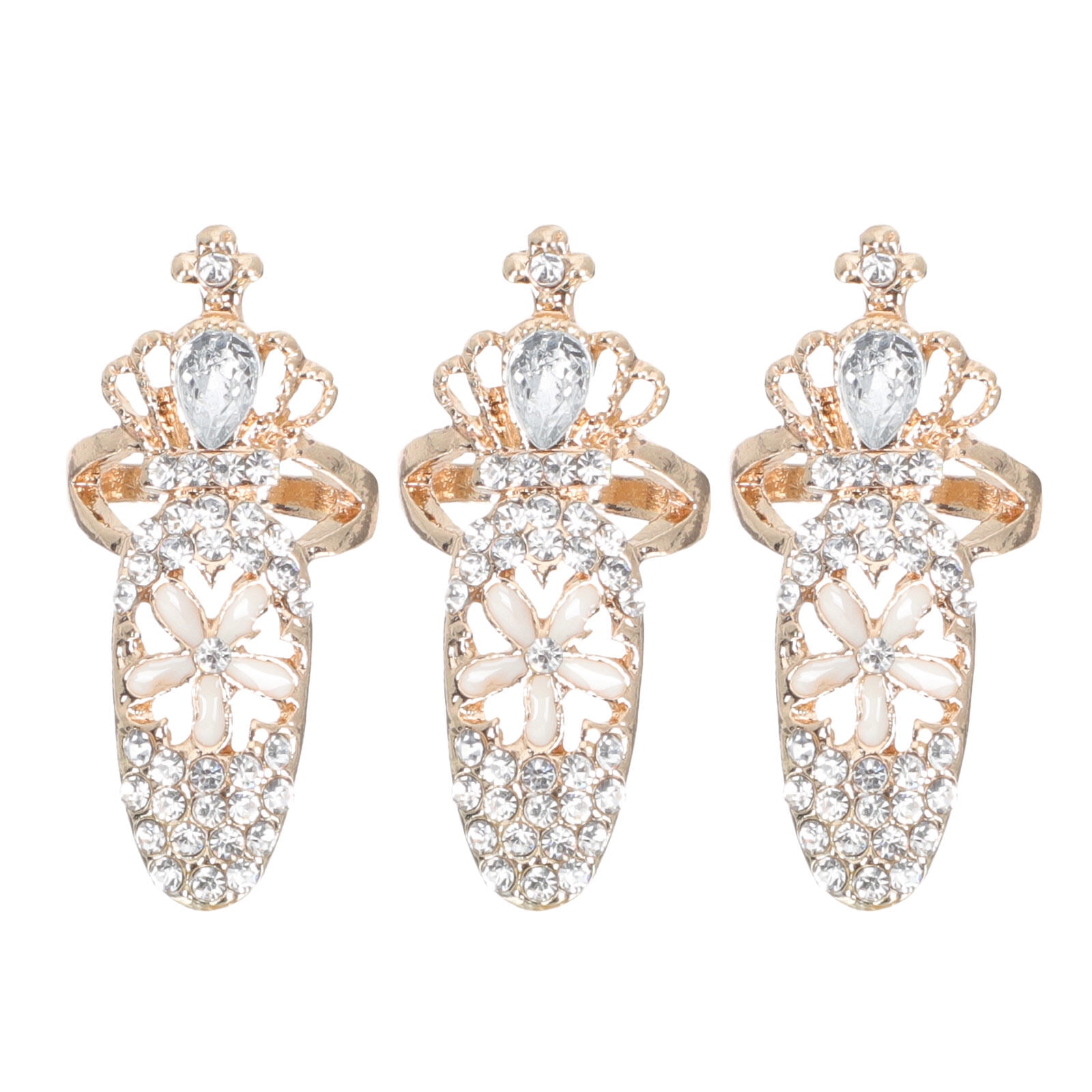 Ring Rings Nail Finger Fingernail Jewelry Fingertip Joint Rhinestone ...