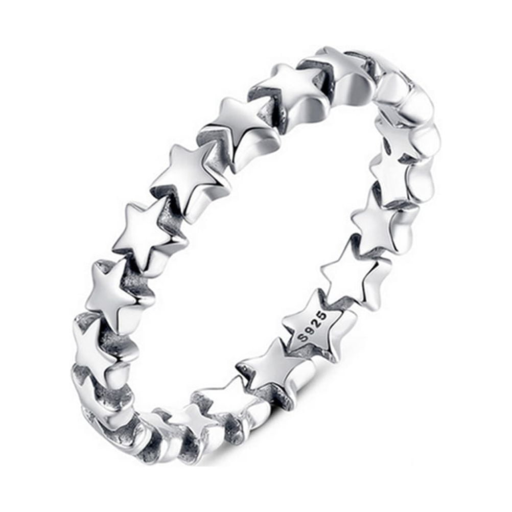 Ring Rings Star Engagement Finger Bands Anniversary Wedding Band Women ...