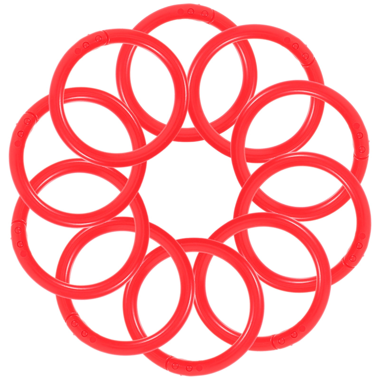 YuYiSan 100pcs Plastic Binder Rings Flexible Loose Leaf Book Rings ...