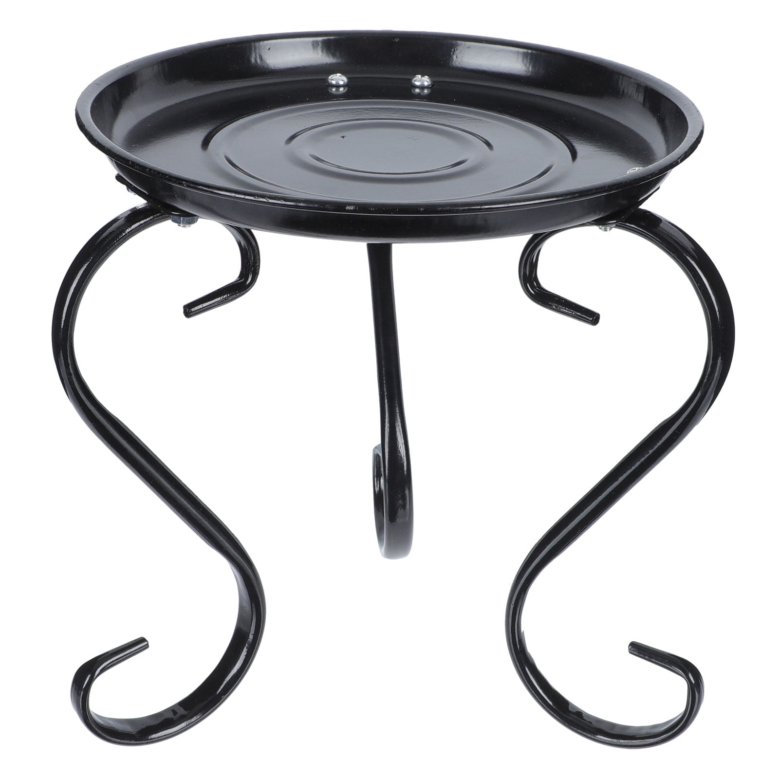 Ring Shelf Brackets Iron Flower Stand Stable Display Rack 23x23cm Black ...