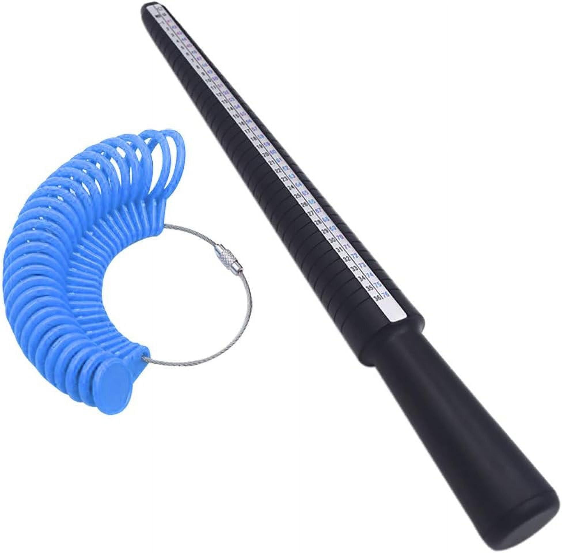 Ring Size Stick Mandrel Finger Gauge Ring Sizer Set Measuring Sizes ...