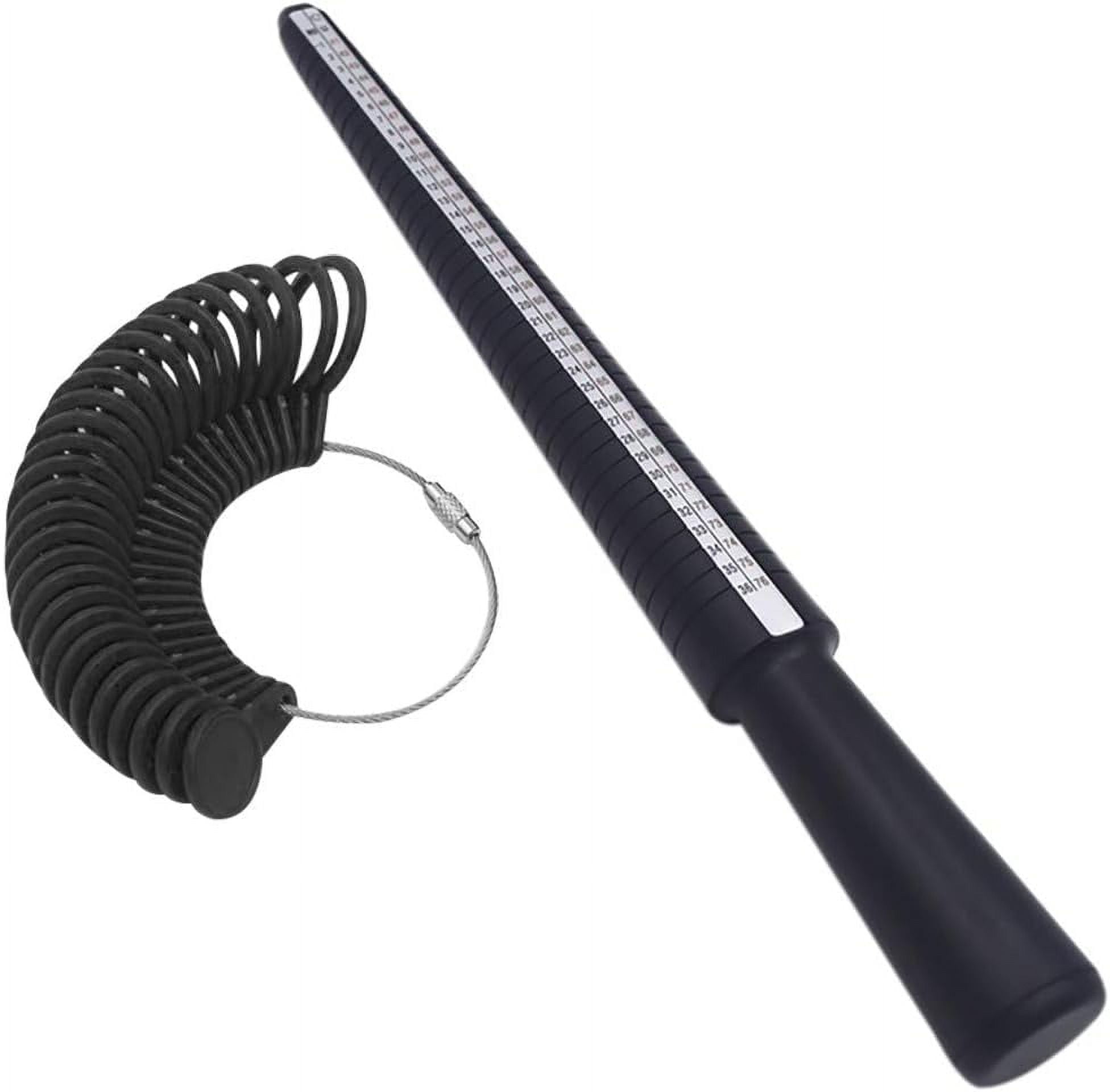 Ring Size Stick Mandrel Finger Gauge Ring Sizer Set Measuring Sizes ...