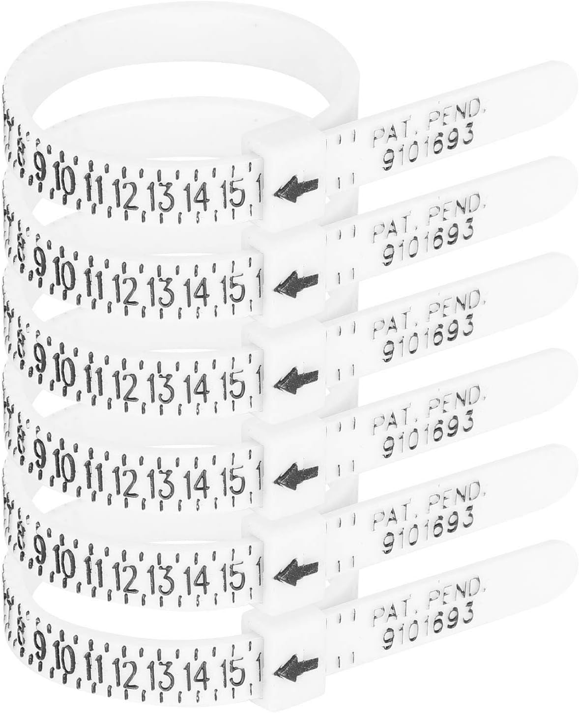 Ring Sizer 6Pcs Ring Measure Standard Hong Size Tool Ring Ring Scale ...