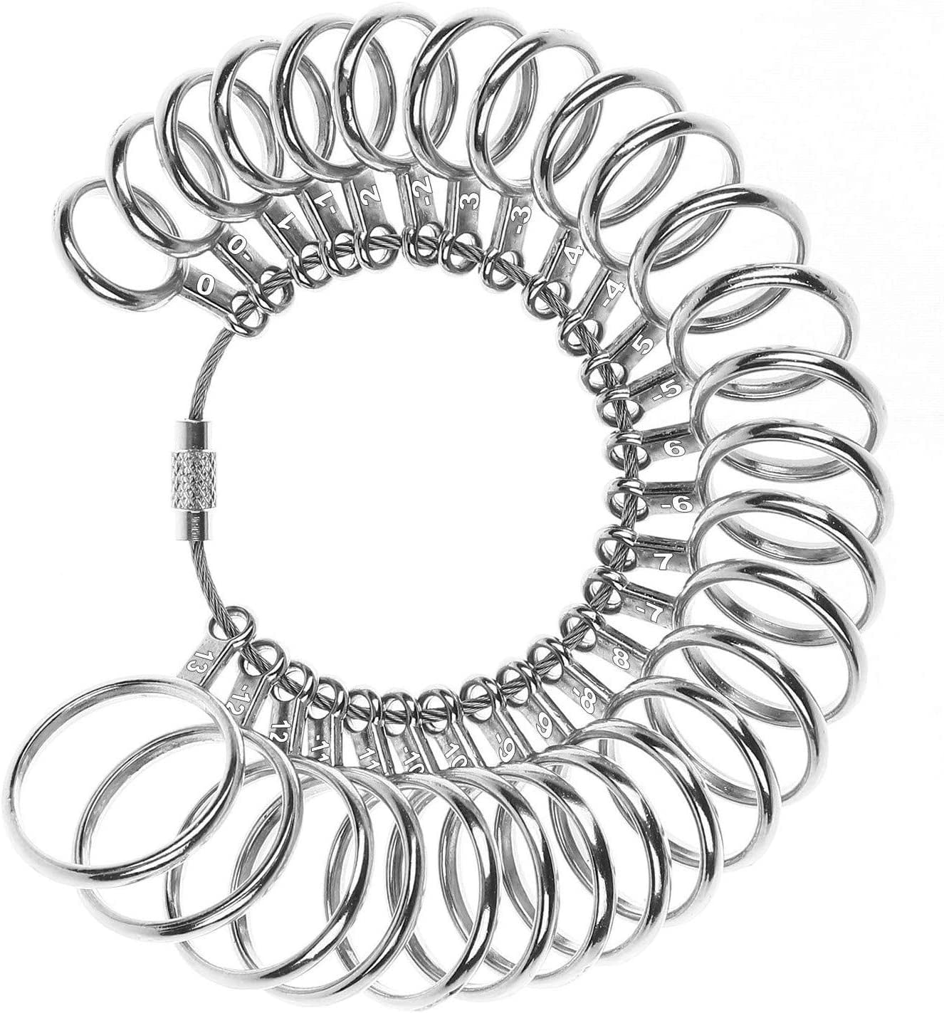 Ring Sizer - Finger Gauges Measuring Ring Tool 27 PCs Size 1-13 with ...