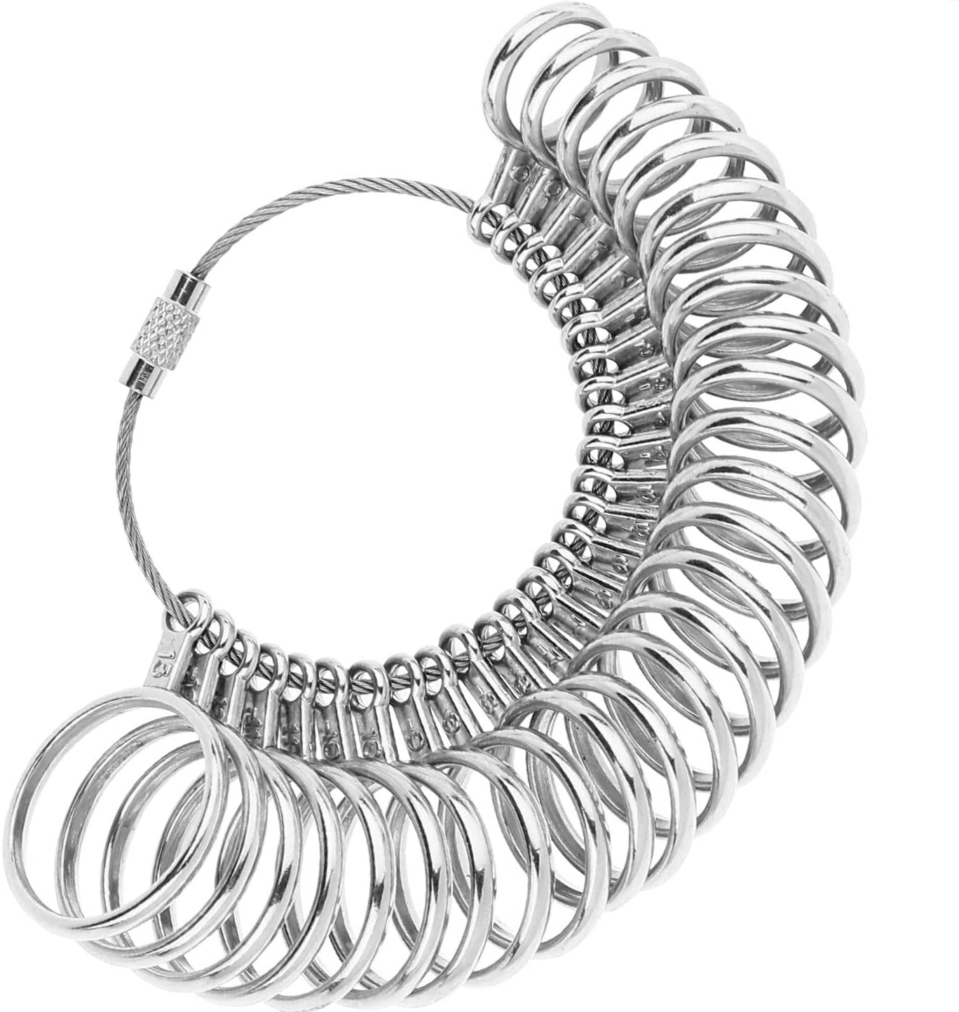 Ring Sizer - Finger Gauges Measuring Ring Tool 27 PCs Size 1-13 ...