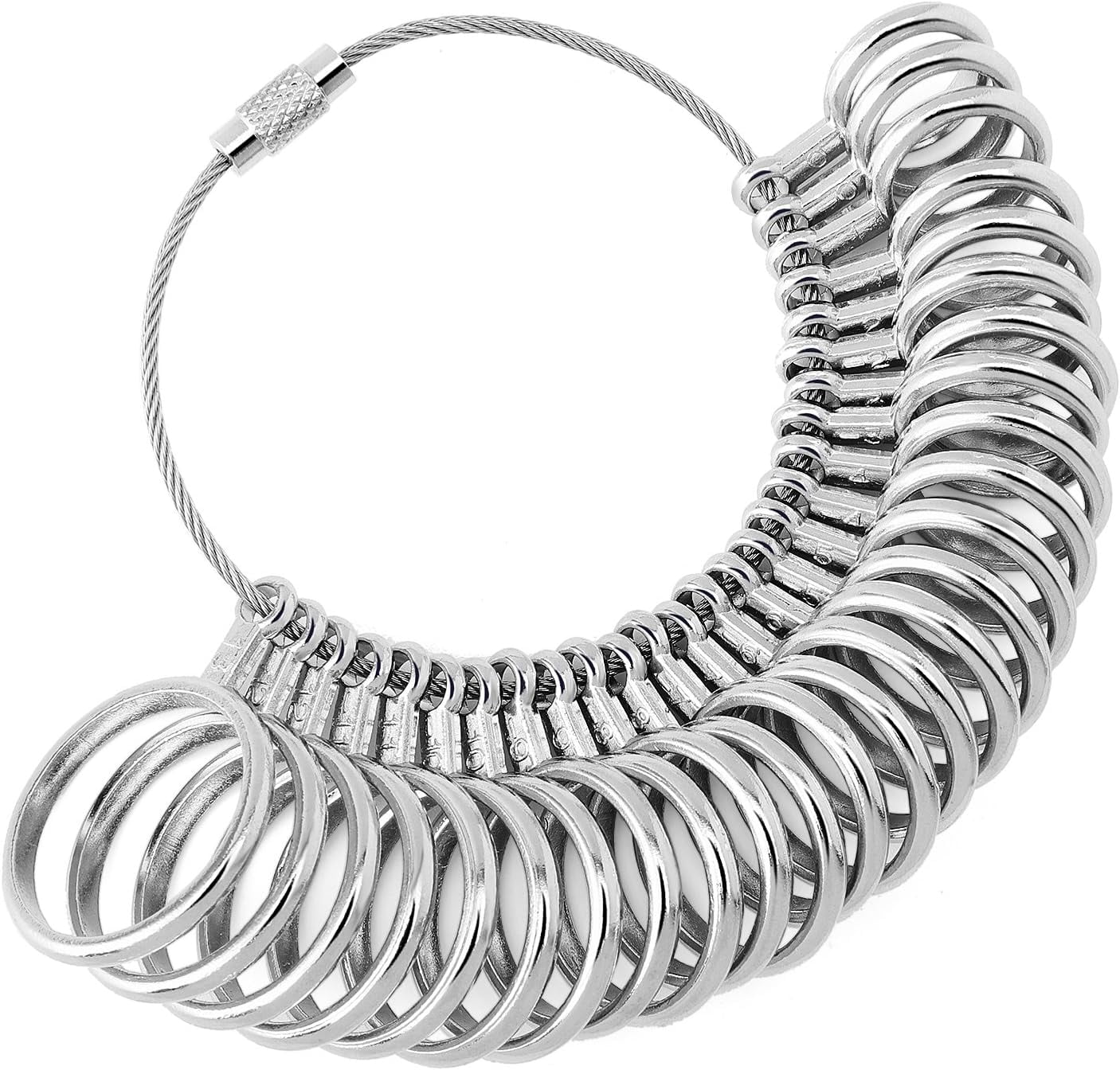 Ring Sizer Finger Sizing Measuring Jewelry Accurate Tool Stainless Iron ...