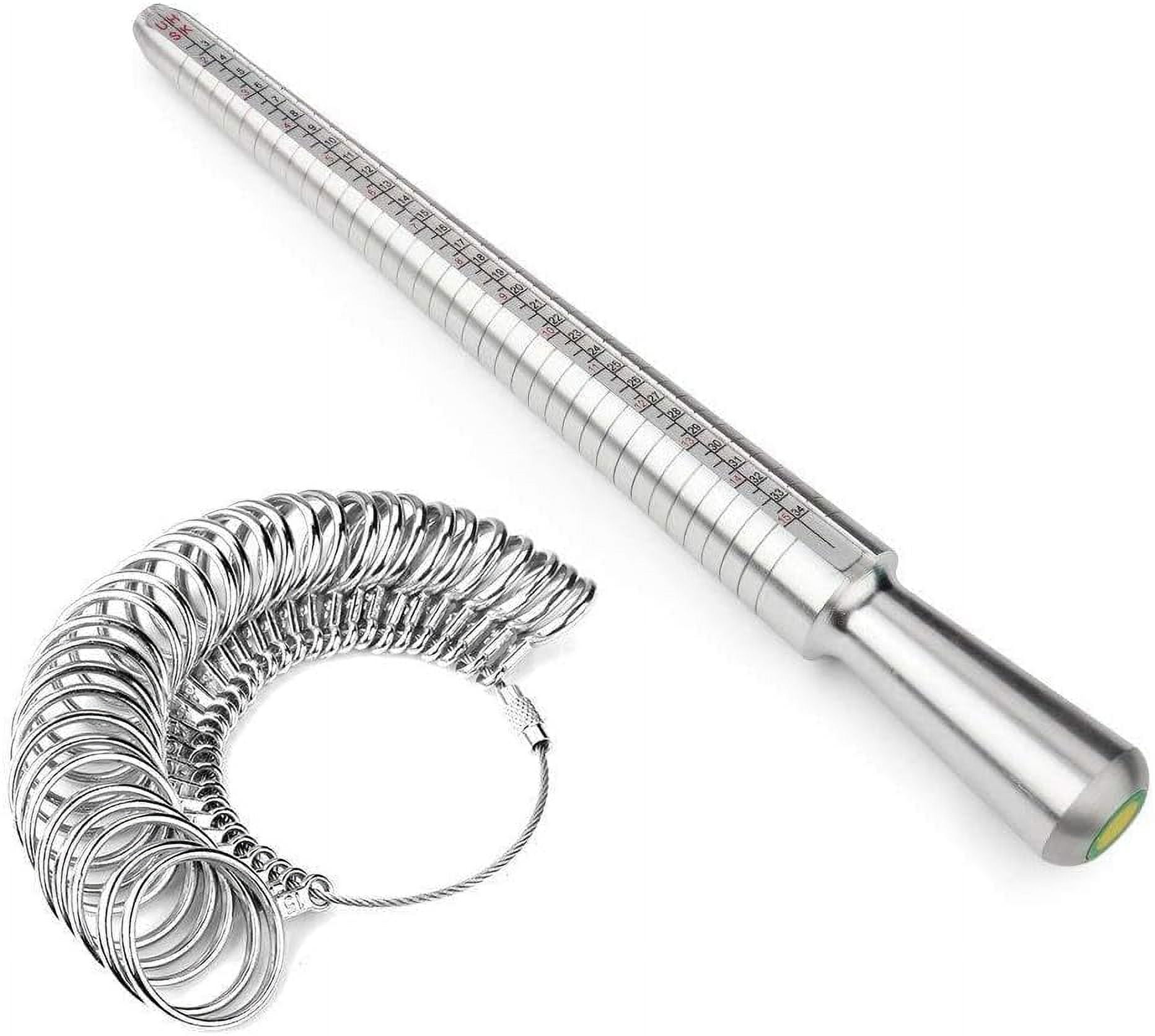 Ring Sizer Gauge Set Jewelry Measure Finger Sizing Tools,Men's and ...