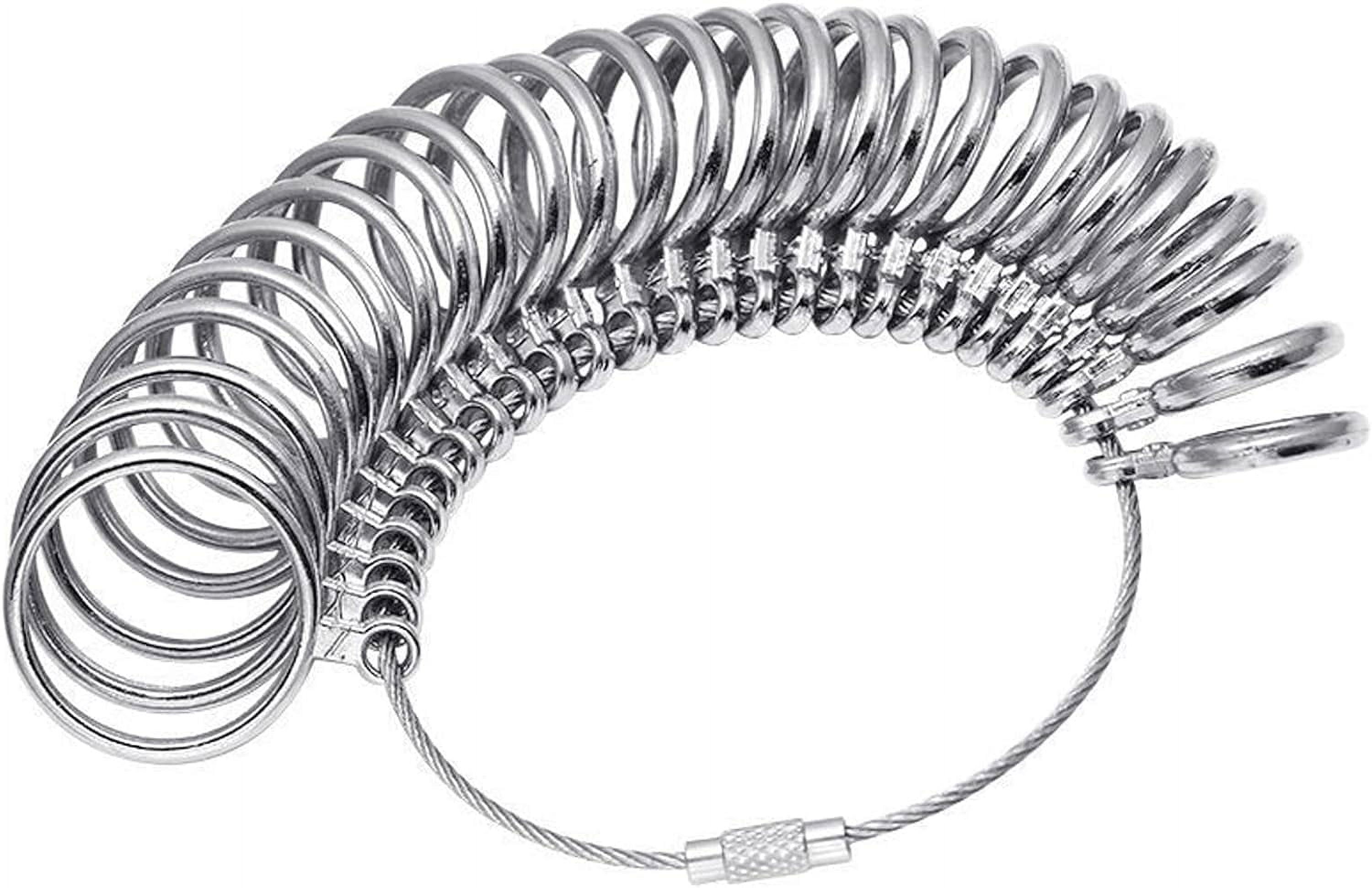 Ring Sizer Gauge Set,Metal Finger Ring Sizing Measuring Tool Ring Size ...