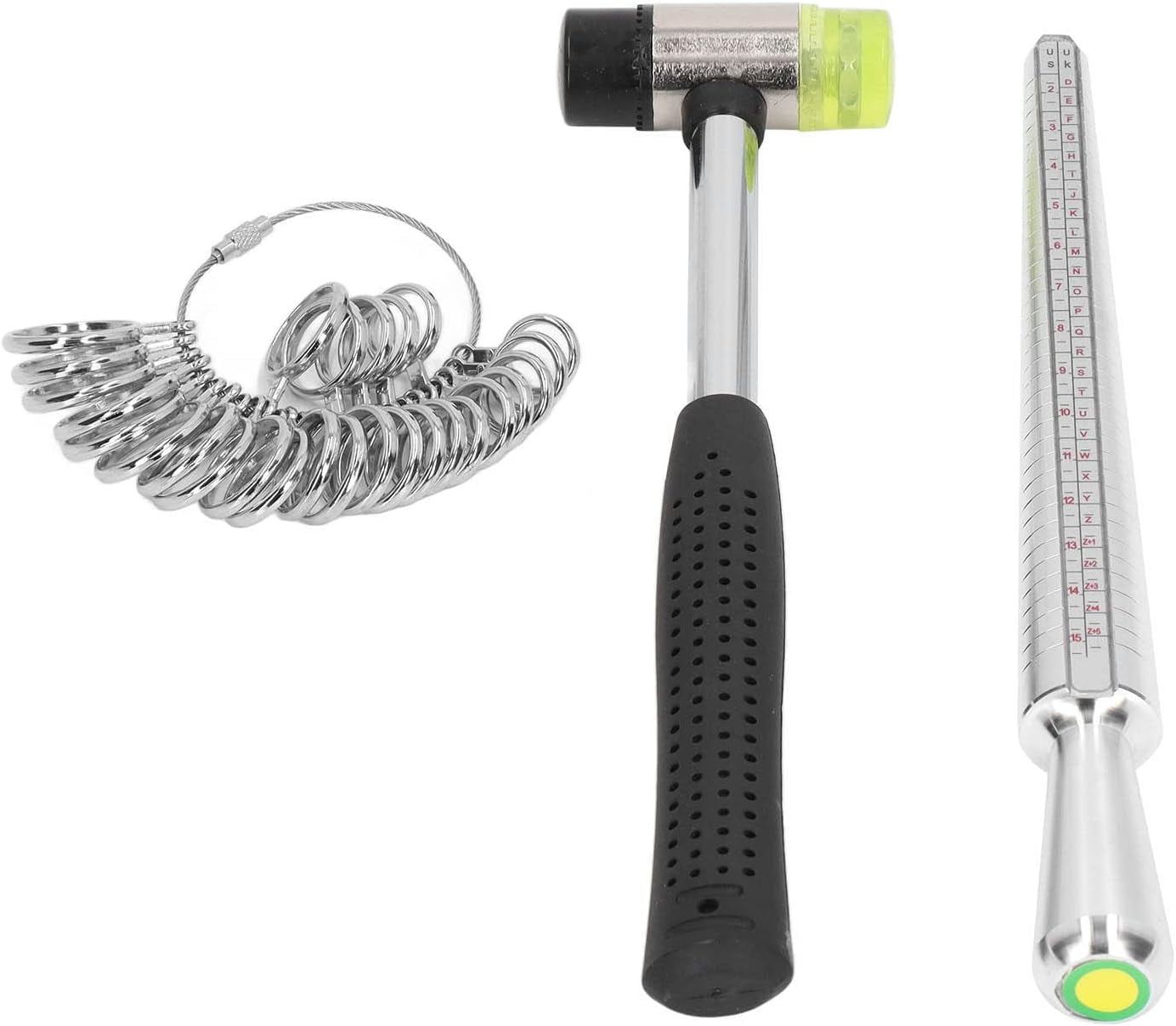 Ring Sizer Kit Ring Sizer Measuring Tool Mandrel Gauge Jewelry Hammer ...