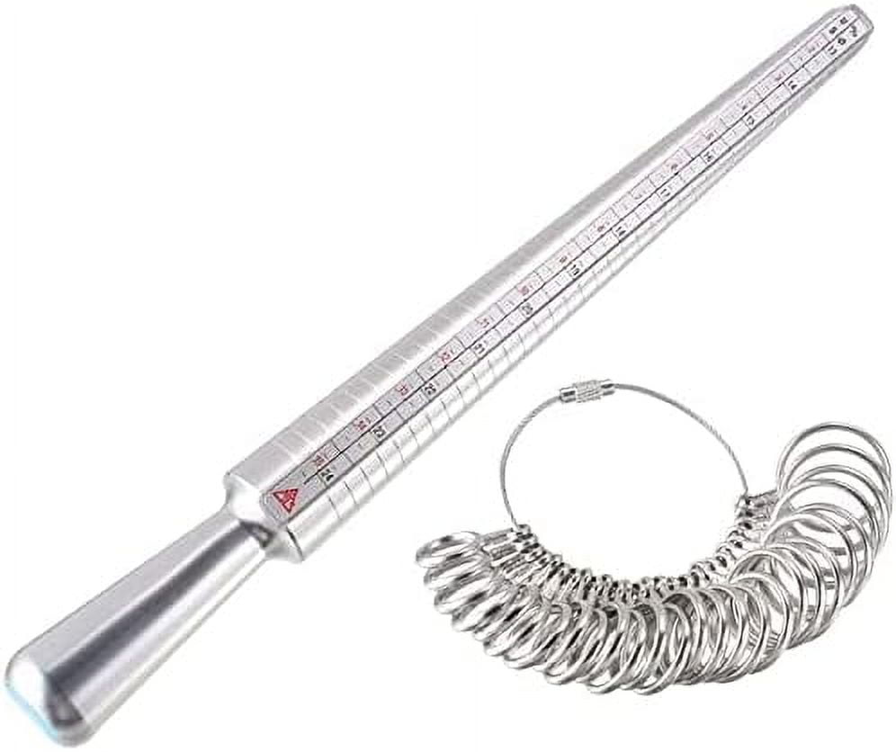 Ring Sizer Mandrel Kit 3 Sizes Finger Measuring Stick Ruler Gauge ...