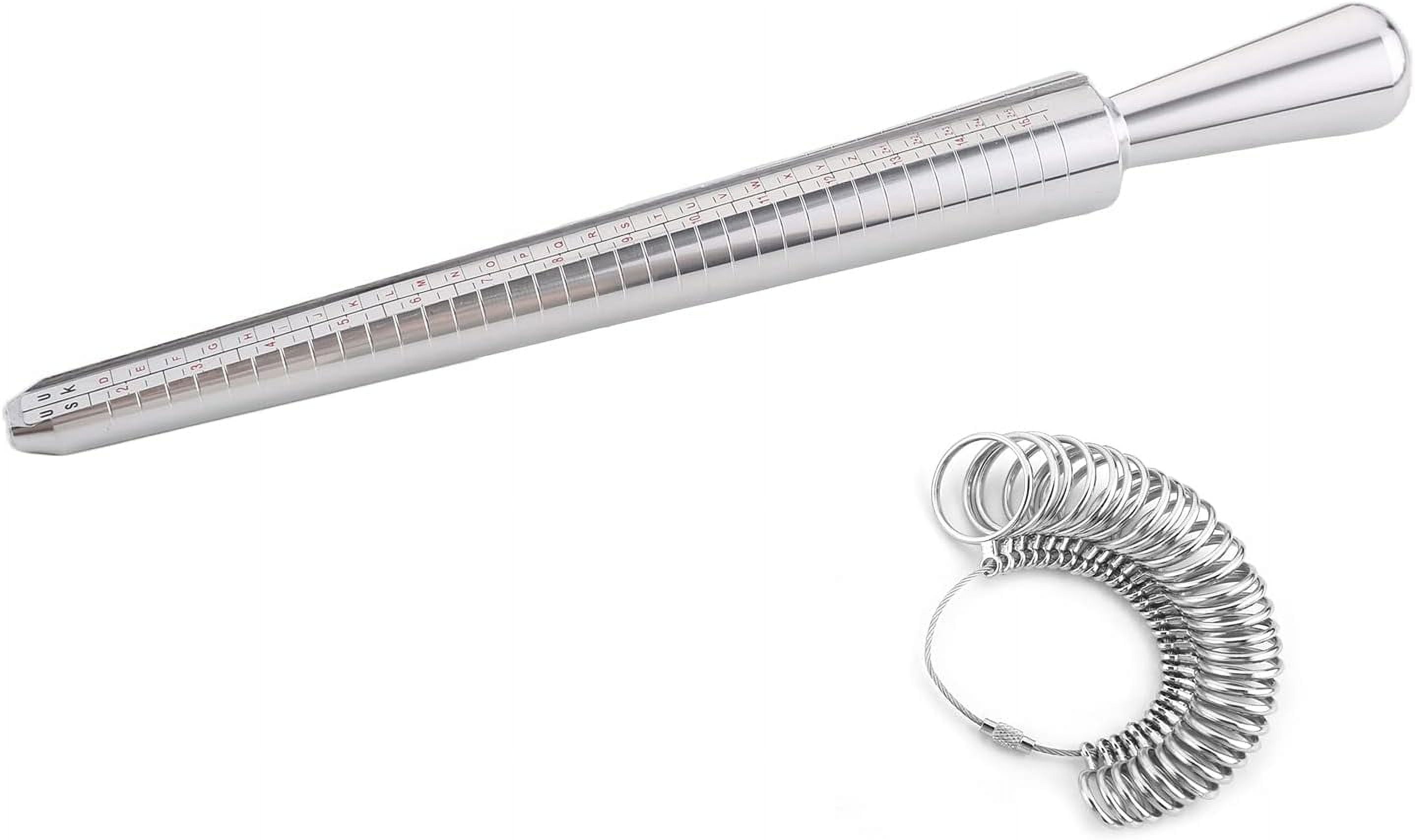 Ring Sizer Mandrel Kit 3 Sizes Finger Measuring Stick Ruler Gauge ...