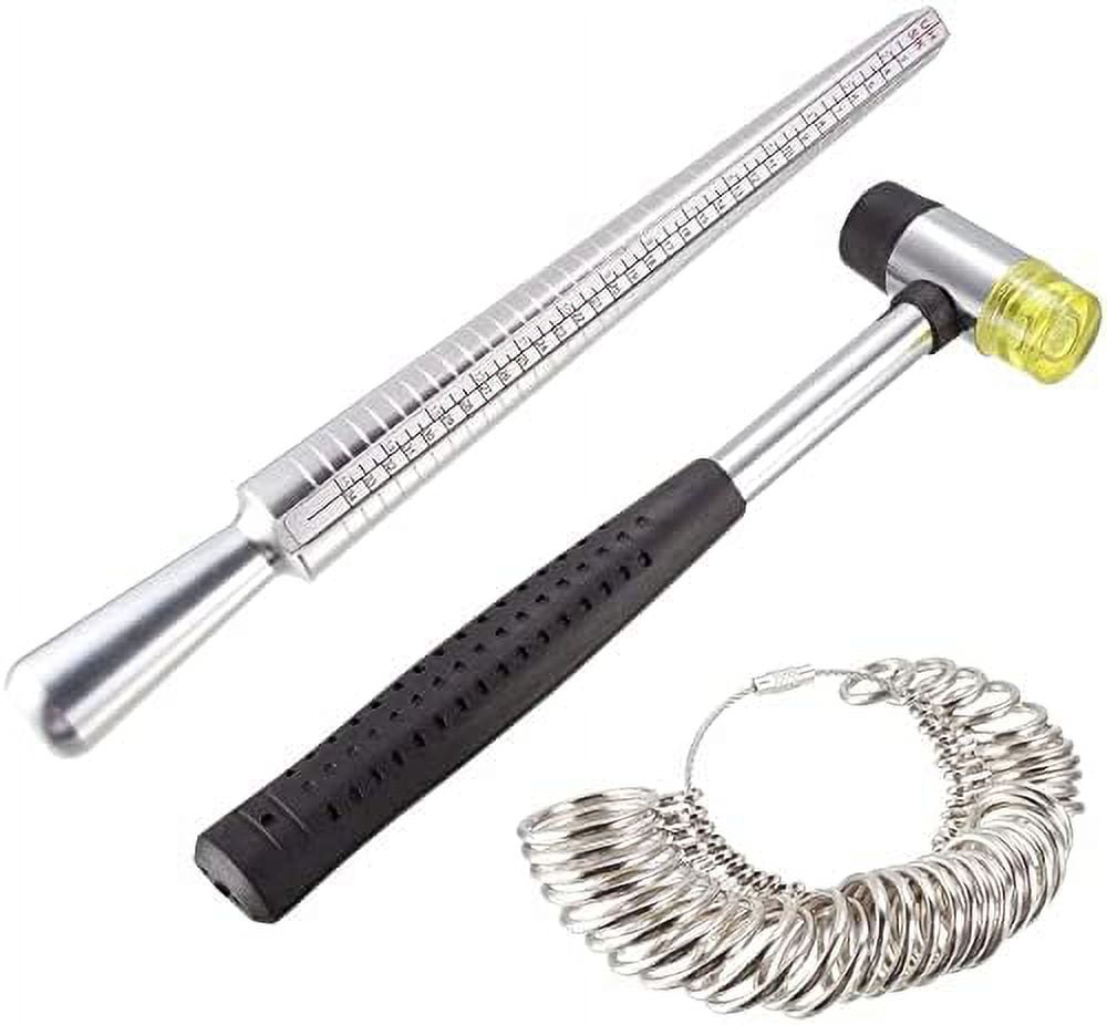 Ring Sizer Mandrel Kit 4 Sizes Aluminum Finger Measuring Stick Ruler ...