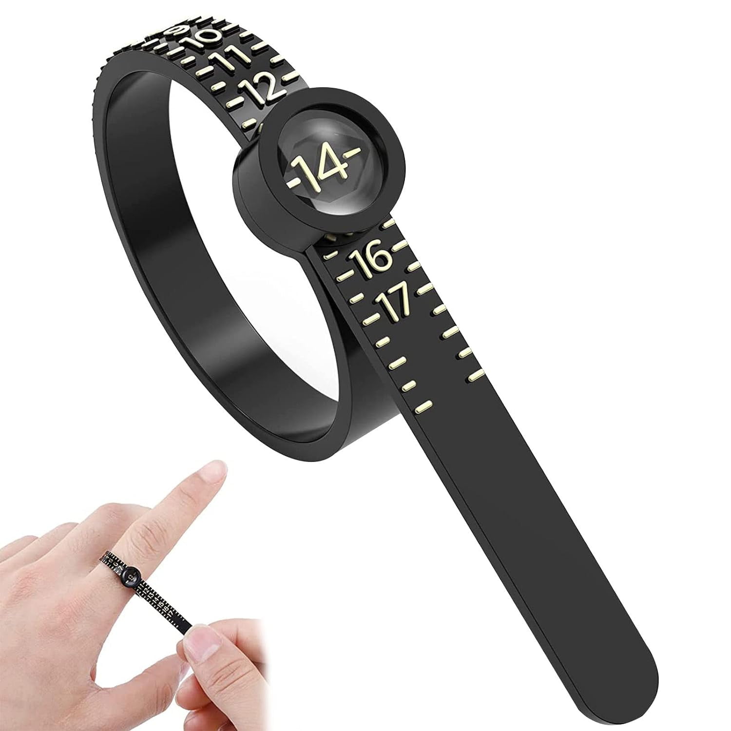 Ring Sizer Measuring Gauge, ring measurement tool, plstic Finger Sizing ...