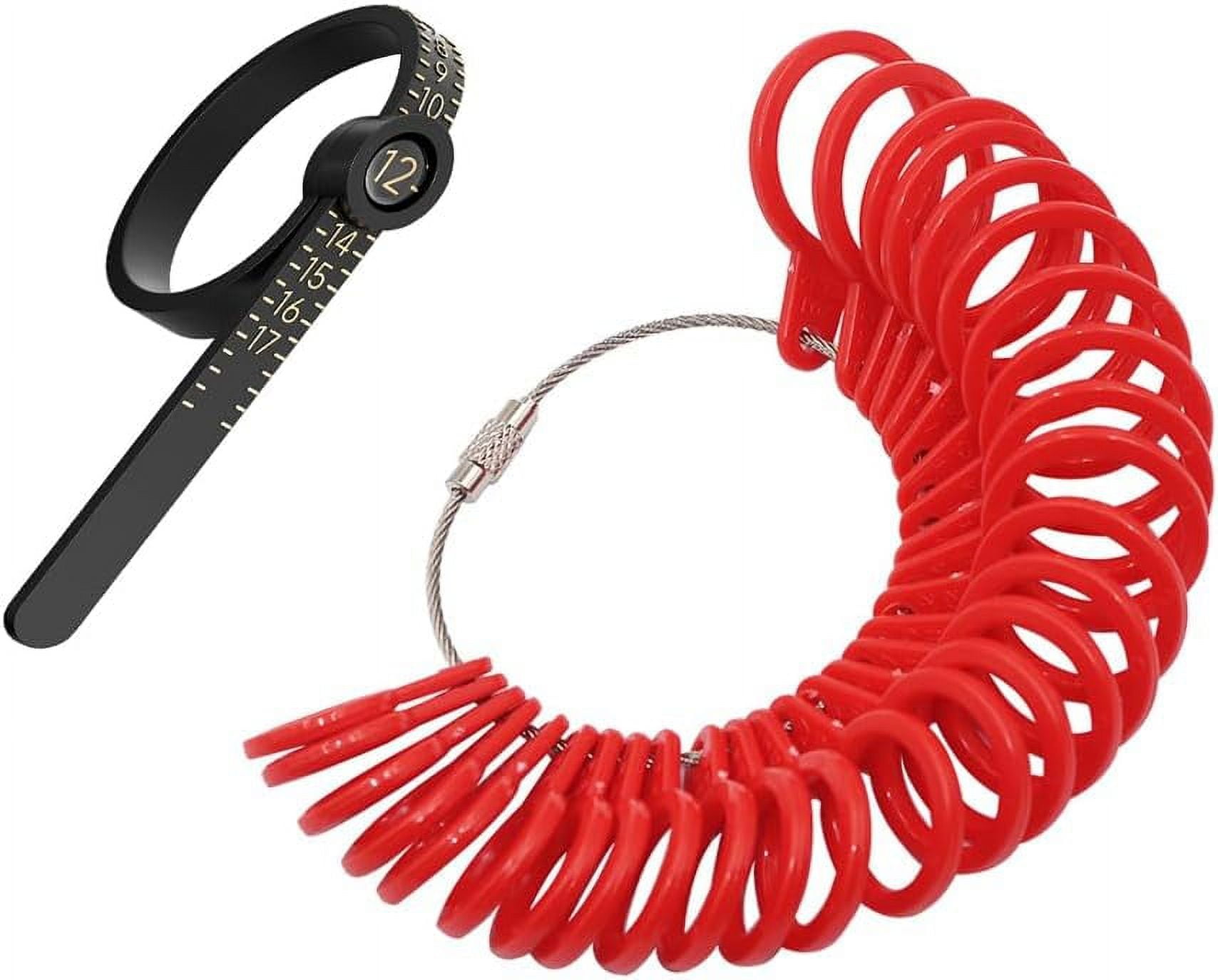 Ring Sizer Measuring Set Reusable Finger Size Gauge Measure Tool ...