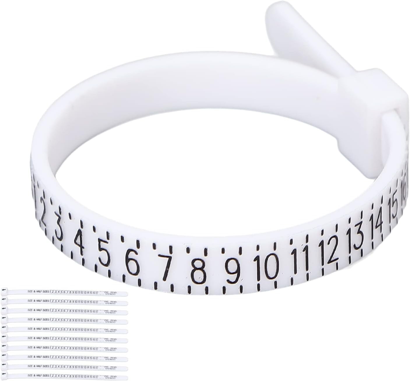 Ring Sizer Measuring Tool 10pcs Ring Gauge Set Clear Accurate Scale ...