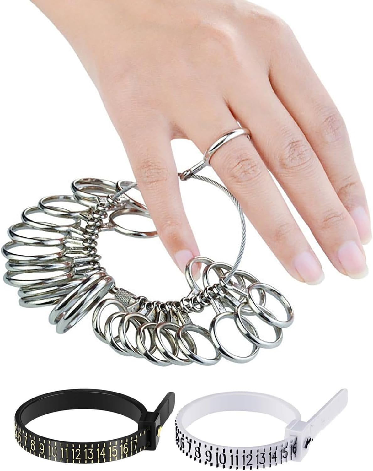 Ring Sizer Measuring Tool, 27 PCS Premium Ring Measurement Tool, US ...