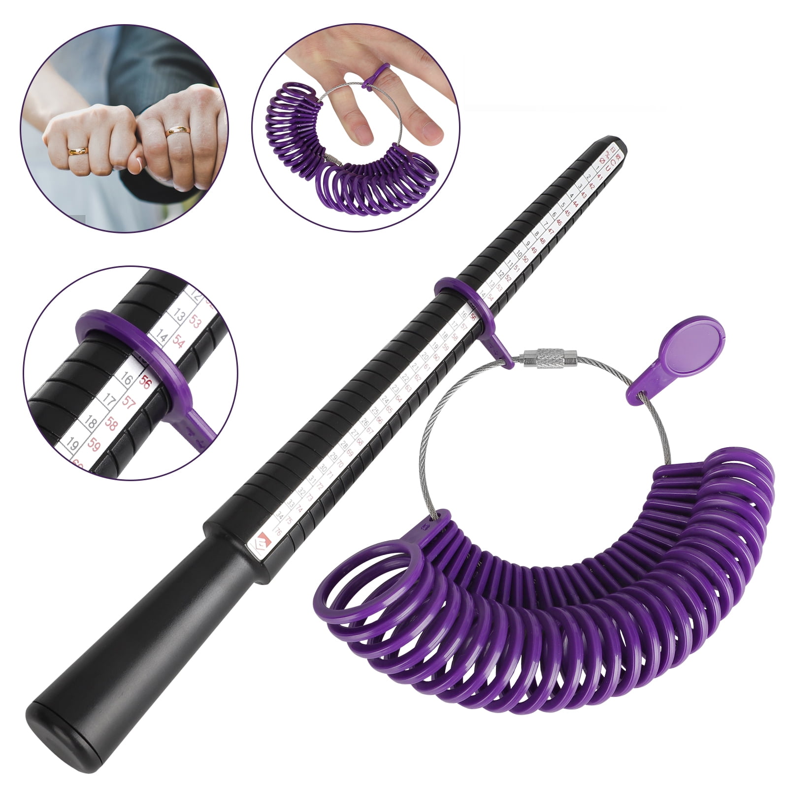 Ring Sizer Measuring Tool For Engagement Wedding Bands, Easy To ...