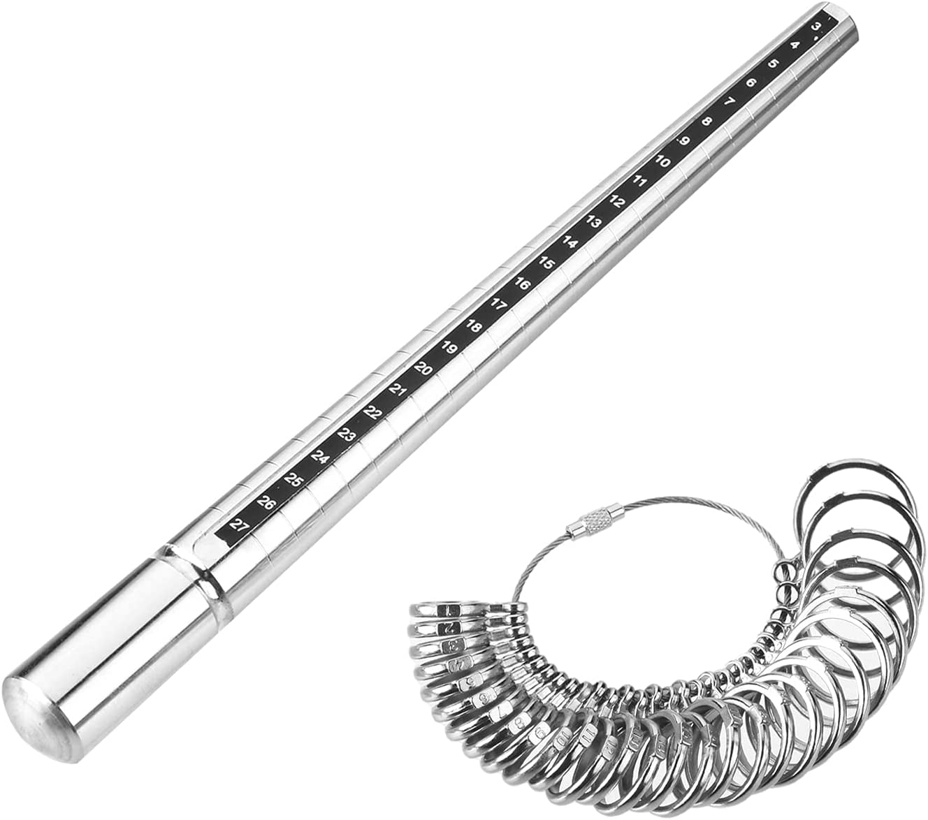 Ring Sizer Measuring Tool, Jp 1-28 Finger Measuring Stick Ruler Gauge ...