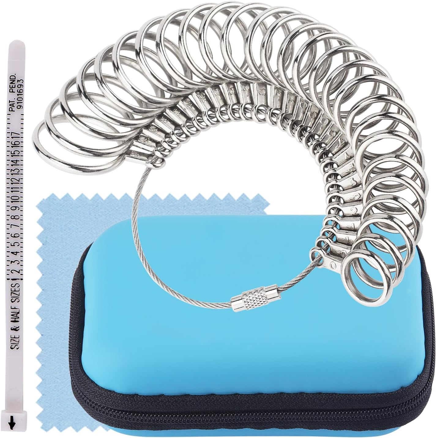 Ring Sizer Measuring Tool Kit,Metal Ring Sizers for Measuring,Finger ...