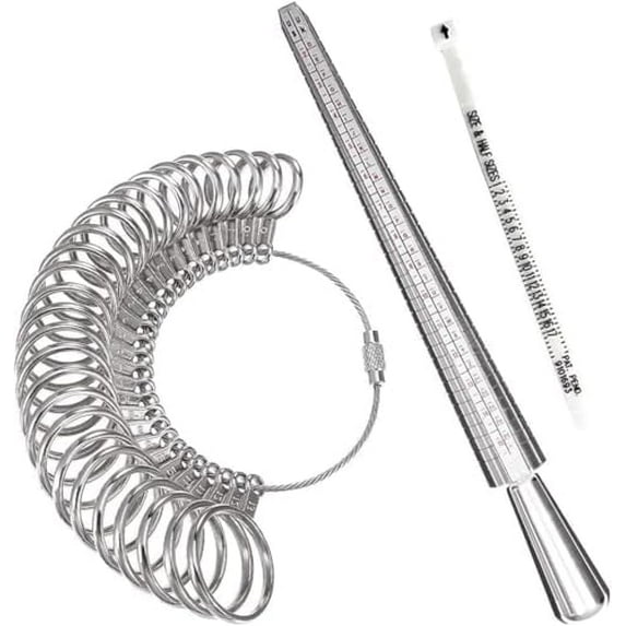 Ring Sizer Measuring Tool with Lens,Ring Gauges with Finger Sizer ...