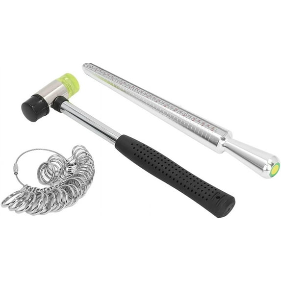 Ring Sizer Measuring Tool, Lightweight Soft Tip Hammer Stainless Steel ...